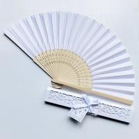 China [I AM YOUR FANS] Natural Wood Silk Hand Fan for Wedding Favors & Party Gifts for sale