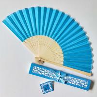 China [I AM YOUR FANS] Natural Wood Silk Hand Fan for Wedding Favors & Party Gifts for sale
