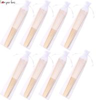 China Factory Price Wholesale Wedding Favors Gifts Fans Bamboo Hand Fan With Gauze Bag for sale