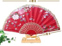 China [I AM YOUR FANS]Hot Selling 9inch/23CM L Flower Sakura Plastic  Folding Hand Fans Party Favor Dance Hand Fan for sale