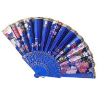China [I AM YOUR FANS]Hot Selling 9inch/23CM L Flower Sakura Plastic  Folding Hand Fans Party Favor Dance Hand Fan for sale