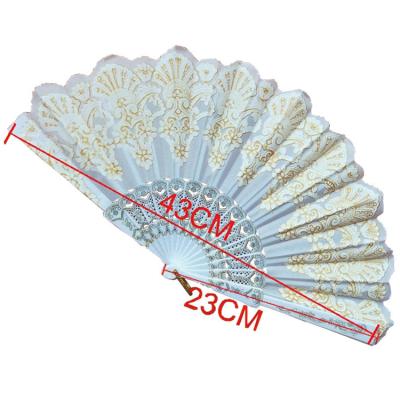China [I AM YOUR FANS]Wholesale 23*42CM Plastic Folding Fan Hand Held Wedding Hand Fans With Lace for sale