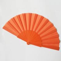 China [I AM YOUR FANS] Sufficient Stock White Fabric Wholesale Summer Solid Color Plastic Promotional Hand Fan for sale