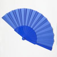 China [I AM YOUR FANS] Sufficient Stock White Fabric Wholesale Summer Solid Color Plastic Promotional Hand Fan for sale