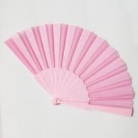 China [I AM YOUR FANS] Sufficient Stock White Fabric Wholesale Summer Solid Color Plastic Promotional Hand Fan for sale