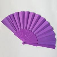 China [I AM YOUR FANS] Sufficient Stock White Fabric Wholesale Summer Solid Color Plastic Promotional Hand Fan for sale