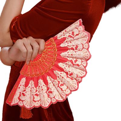 China [I AM YOUR FANS]Personalized Pp Plastic Ribs Lace Fan Hand Held Fans for Wedding for sale