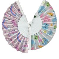 China Wholesale Portable Small Plastic Fans Plastic Hand Fan Handle Folding Fan for sale