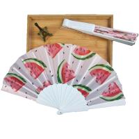 China Wholesale Portable Small Plastic Fans Plastic Hand Fan Handle Folding Fan for sale