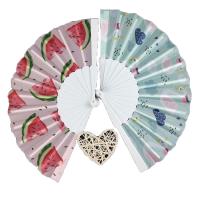 China Wholesale Portable Small Plastic Fans Plastic Hand Fan Handle Folding Fan for sale