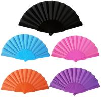 China Hot Selling 23cm *42 cm Portable Folding Fan Plastic Hand Fan Custom Printed for sale