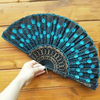 China [I AM YOUR FANS]Hot Selling 9inch/23CM L Classic Plastic Frame Fabric Dancing Hand Fan for Holiday Events Wedding for sale