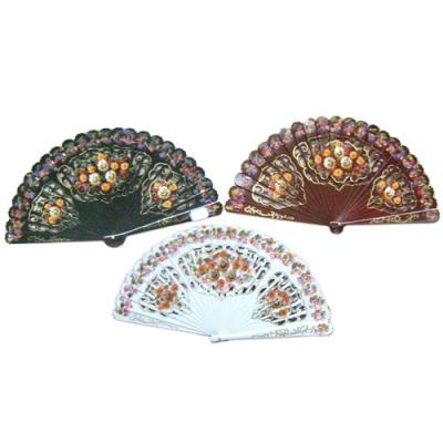China Hot Selling Customized Logo Printed Plastic Foldling Chinese Fan Abanicos De Mano Personalizados for sale