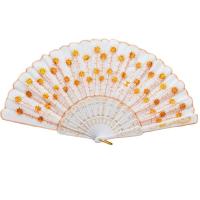 China Hot Selling Customized Logo Printed Plastic Foldling Chinese Fan Abanicos De Mano Personalizados for sale