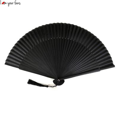 China High Quality Wedding Favors Gifts Fans Japanese Fan Bamboo Silk Hand Fan With Flowers for sale