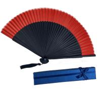 China Customize Flower Edge Wedding Favour Fans Silk Fan Folding Bamboo Hand Fans With Tassels for sale