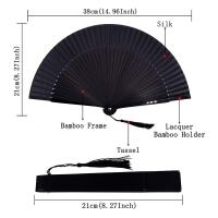 China Custom Retro Style Dance Wedding Party Decorate Foldable Hand Fan Bamboo Silk Fan for sale