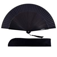 China Custom Retro Style Dance Wedding Party Decorate Foldable Hand Fan Bamboo Silk Fan for sale