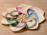 China 2020 Pure Handmade DIY Heart Shaped Bamboo Woven Summer Cooling Hand Fan for sale