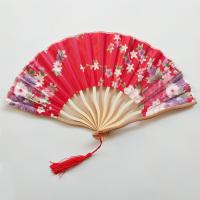 China [I AM YOUR FANS ]2023 Hot Sale Chinese Bamboo Fabric Handmade Folding Hand Fans for sale
