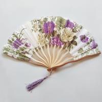China [I AM YOUR FANS ]2023 Hot Sale Chinese Bamboo Fabric Handmade Folding Hand Fans for sale