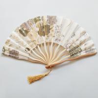 China [I AM YOUR FANS ]2023 Hot Sale Chinese Bamboo Fabric Handmade Folding Hand Fans for sale