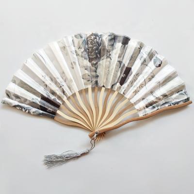 China [I AM YOUR FANS ]2023 Hot Sale Chinese Bamboo Fabric Handmade Folding Hand Fans for sale