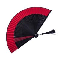 China [I AM YOUR FANS]Chinese Paint Black Folding Fan Decorative Hand Fan for Dance for sale