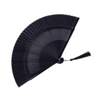 China [I AM YOUR FANS]Chinese Paint Black Folding Fan Decorative Hand Fan for Dance for sale