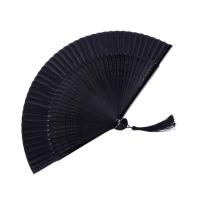 China [I AM YOUR FANS]Chinese Paint Black Folding Fan Decorative Hand Fan for Dance for sale