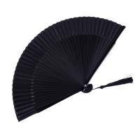 China [I AM YOUR FANS]Chinese Paint Black Folding Fan Decorative Hand Fan for Dance for sale