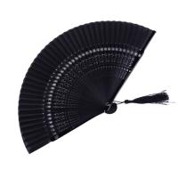 China [I AM YOUR FANS]Chinese Paint Black Folding Fan Decorative Hand Fan for Dance for sale
