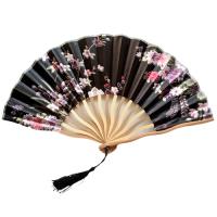 China I AM YOUR FANS 16 Colours Seashell S Shape Silk Hand Fan Bamboo Ribs Fabric Folding Hand Fan for Wedding Gift for sale
