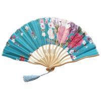 China I AM YOUR FANS 16 Colours Seashell S Shape Silk Hand Fan Bamboo Ribs Fabric Folding Hand Fan for Wedding Gift for sale