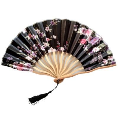 China I AM YOUR FANS 16 Colours Seashell S Shape Silk Hand Fan Bamboo Ribs Fabric Folding Hand Fan for Wedding Gift for sale
