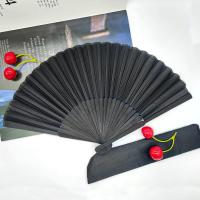 China Classic Ordinary Style Black Vintage Hand Fan Folding Fans Dance Wedding Party Favor New-Arrivals for sale