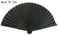 China Chinese Hand Fan Wedding Decoration & Gift Set Hand Made  Bamboo Black Silk Fan for sale