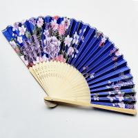 China [I AM YOUR FANS] Sufficient Stock! Best Good Luxury Chinese Stain Fabric Natural Bamboo Manual Hand Fan for Wedding, Souvenir for sale
