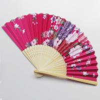 China [I AM YOUR FANS] Sufficient Stock! Best Good Luxury Chinese Stain Fabric Natural Bamboo Manual Hand Fan for Wedding, Souvenir for sale