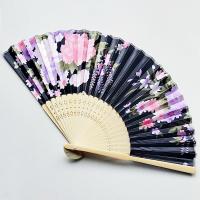 China [I AM YOUR FANS] Sufficient Stock! 21cm Chinese Style Bamboo Satin Fabric Folding Hand Fan for Weeding and Gift for sale