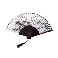 China Chinese and Japanese Style Retro Pattern Silk Hand Fan Art Craft Gift Party Dance Hand Fan for sale