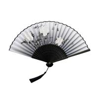 China Chinese and Japanese Style Retro Pattern Silk Hand Fan Art Craft Gift Party Dance Hand Fan for sale
