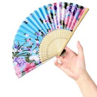 China [I AM YOUR FANS ]Japanese Mini Silk Dance Fans Bamboo Silk Folding Hand Fan for sale
