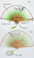 China [I AM YOUR FANS] in Stock Japanese Bamboo Fan Wall Decor Bamboo Hand Fan for Wedding for sale