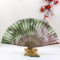 China Custom Printed Silk Hand Fans Folding Bamboo Hand Fan for Weddings Favor for sale