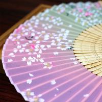 China [i Am Your Fans]Event Souvenirs Cheap Bamboo SAKURA  Flower Design Folding Hand Fan Wedding FAVOR for sale