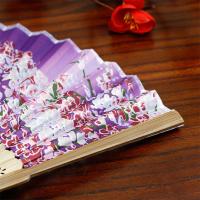 China [i Am Your Fans]Event Souvenirs Cheap Bamboo SAKURA  Flower Design Folding Hand Fan Wedding FAVOR for sale