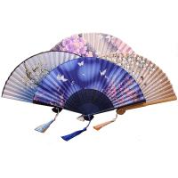 China [i Am Your Fans]Event Souvenirs Cheap Bamboo SAKURA  Flower Design Folding Hand Fan Wedding FAVOR for sale