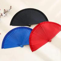 China Folding Fan Chinese Style Retro Hand Held Fan Floral Dance Performances Custom Wooden Fan Wedding Gift for sale