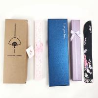 China [I AM YOUR FANS]Hand-made Bamboo Wedding Favor 21cm Silk Folding Fan With Elegant Fabric Bag for sale